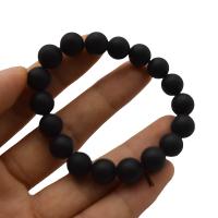 China Art Collectible Natural 10mm Black Bian Stone Beads Bracelets for Men and Women for sale