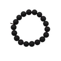 China Art Collectible Natural 10mm Black Bian Stone Beads Bracelets for Men and Women for sale