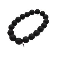 China Art Collectible Natural 10mm Black Bian Stone Beads Bracelets for Men and Women for sale