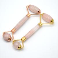 China Health and Beauty Rose Quartz Jade Guasha Massage Roller Anti Wrinkle Jade Roller Gua Sha for Enhanced Skincare Routine for sale