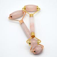 China Health and Beauty Rose Quartz Jade Guasha Massage Roller Anti Wrinkle Jade Roller Gua Sha for Enhanced Skincare Routine for sale