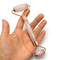China Health and Beauty Rose Quartz Jade Guasha Massage Roller Anti Wrinkle Jade Roller Gua Sha for Enhanced Skincare Routine for sale