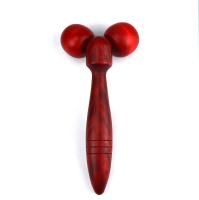 China Red or Yellow Wooden Massage Roller for Face Therapy and Anti-Wrinkle Treatment for sale
