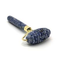 China Blue Point Jasper Noiseless Facial Roller Massager Nature Jade Roller Massager 128*58mm Function Face Up Massager Nature for sale