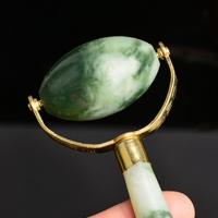 China Massage Jade Gua Sha Ice Roller for Face Natural Stone Xiuyan Jade Guasha Roller for sale