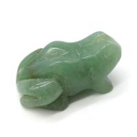 China Technique Hand Carved Green Aventurine Frog Healing Stone Figurine 1.5 Inches for Room Decor and Healing Crystal Display for sale