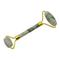 China Body Care Facial Massage Roller Green Jade Gua Sha Roller for Face Aging Wrinkle Puffiness and Facial Skin Massager for sale