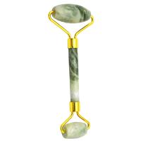 China Body Care Facial Massage Roller Green Jade Gua Sha Roller for Face Aging Wrinkle Puffiness and Facial Skin Massager for sale