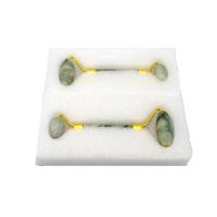 China Body Care Facial Massage Roller Green Jade Gua Sha Roller for Face Aging Wrinkle Puffiness and Facial Skin Massager for sale