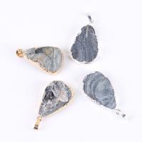 China Art Collectible Agate Slice Pendant Silver/Gold Plated Edge Feng Shui Theme Unique Design Handcrafted for sale