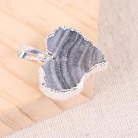 China Art Collectible Agate Slice Pendant Silver/Gold Plated Edge Feng Shui Theme Unique Design Handcrafted for sale