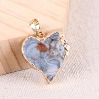 China Art Collectible Agate Slice Pendant Silver/Gold Plated Edge Feng Shui Theme Unique Design Handcrafted for sale