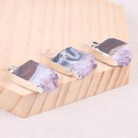 China Feng Shui Natural Druzy Quartz Agate Amethyst Necklace with Gold Plated Pendant and Crystal Stones for sale