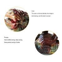 China Hot 40cm Natural Jade Carving Dragon Turtle Statue Fine Feng Shui Style for Decoration for sale