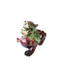China Feng Shui Style Natural Jade Carving Pixiu Statue Perfect for Decorating Your Home for sale