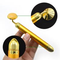 China 6000 times/min Massage Frequency 24K Gold Facial Beauty Bar Face and Eye Beauty Magic Wand Face Massager with Function for sale