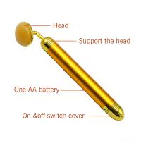 China 6000 times/min Massage Frequency 24K Gold Facial Beauty Bar Face and Eye Beauty Magic Wand Face Massager with Function for sale