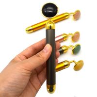 China 6000 times/min Massage Frequency 24K Gold Facial Beauty Bar Face and Eye Beauty Magic Wand Face Massager with Function for sale