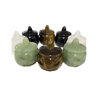 China Engraving Technique Natural Crystal Semi-precious Stone Carved Pumpkin Perfectly Carved for Halloween Decoration for sale