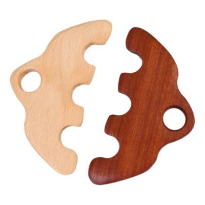 China 11.7*5.8cm Wooden Scalp Care Massage Comb Body Acupoint Pressing Massage Tool Meridian Dredging Gua Sha Massage Brush for sale