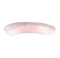 China 2024 Rose Quartz Mini Gua Sha Stone Crescent Shape Guasha stone Antique Imitation Style Convenient for Facial Massage for sale