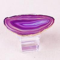 China PORTABLE Square-shape Crystal Buckle Napkin Ring made of Natural Agate Stone for Elegant Table Setting for sale