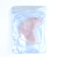 China 2024 Rose Quartz Mini Gua Sha Stone Crescent Shape Guasha stone Antique Imitation Style Convenient for Facial Massage for sale