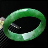 China Customized Crystal Stones Icy Emerald Green Jade Bangle Bracelet OEM ODM Accepted for sale