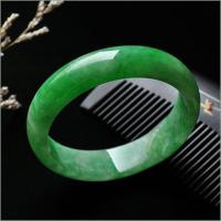 China Customized Crystal Stones Icy Emerald Green Jade Bangle Bracelet OEM ODM Accepted for sale