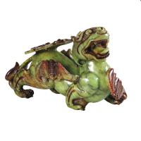 China 2pcs Pixiu Chinese Feng Shui Ornaments 20cm Jade Bat Green Statue Customized Shape Home Decoration for sale
