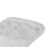 China Clear Quartz Gua Sha Massage Board Stone Natural Crystal Guasha Healing Stone Facial Beauty Body Spa Tool for Body Massage for sale