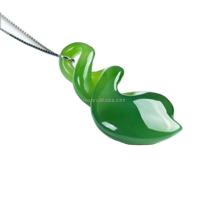China Crystal Stones Green HETIAN Nephrite Carved Necklace Lover's Jade Jewelry PORTABLE Design 100% Natural Charm Pendant for MEN for sale