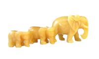 China 18cm Hand Carved Topaz Elephant Stone Statue Crystal Figurine for Home Decoration for sale