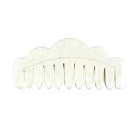 China Customized Logo Availabled and 2024 Chinese Natural White Jade Gua Sha Scraping Comb Guasha Stone Head Spa Massager Scraping for sale