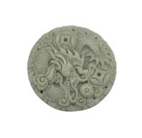 China Traditional Chinese Style Round Burma Emerald Jadeite Jade Stone Dragon Pendant Natural Charm Pendants for Men and Women for sale