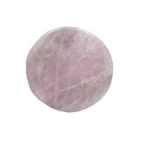China Natural Rose Quartz Coaster Crystal Round Gemstone for Table Plate Decoration Plate for sale