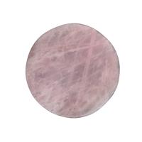 China Natural Rose Quartz Coaster Crystal Round Gemstone for Table Plate Decoration Plate for sale