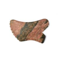 China Manual Massager Natural Rhodonite Jasper Stone Gua Sha Scraping Board Guasha Facial Beauty Body Massage Tool Skin Care Relax for sale