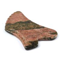 China Manual Massager Natural Rhodonite Jasper Stone Gua Sha Scraping Board Guasha Facial Beauty Body Massage Tool Skin Care Relax for sale