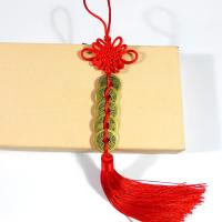 China Sandblasting Technique The Chinese Feng Shui Red Knot with Five Ancient Coins A Time-Honored Symbol of Wealth and Health for sale
