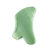 China Body Massage for Skin Care Natural Green Aventurine Jade Gua Sha Custom Logo Guasha Facial Beauty Tool to Reduce Wrinkles for sale