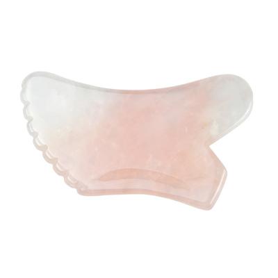 China 2024 Rose Quartz Gua Sha Facial Massage Tool Natural Crystal Skin Beauty Massager for Face Lifting for sale
