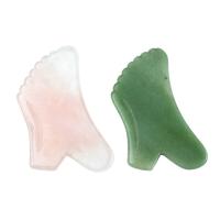 China 2024 Rose Quartz Gua Sha Facial Massage Tool Natural Crystal Skin Beauty Massager for Face Lifting for sale