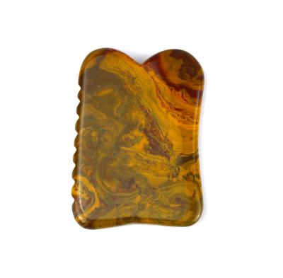 China Massager Custom Logo Mookaite Body Massage Tools For Beauty Guasha Stone Scrapping for Facial Lifting and Lymphatic Drainage for sale