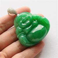 China Technique Polished Grade Natural Carved Laughing Buddha for Pendant Art Collectible for sale