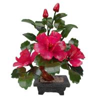 China Add a Touch of Elegance to Your Home with 3 Peony Flowers Natural Jade Potted Plants for sale