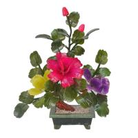 China Add a Touch of Elegance to Your Home with 3 Peony Flowers Natural Jade Potted Plants for sale
