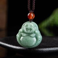 China Art Collectible High Class Jade Buddha Carved Jadeite Buddha Pendant for Necklace Theme for sale