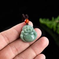 China Art Collectible High Class Jade Buddha Carved Jadeite Buddha Pendant for Necklace Theme for sale