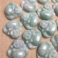 China Art Collectible High Class Jade Buddha Carved Jadeite Buddha Pendant for Necklace Theme for sale